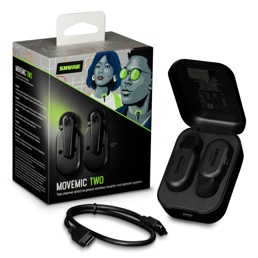 Shure MoveMic Two 2-Channel Direct to Phone Wireless Lavalier Micropho