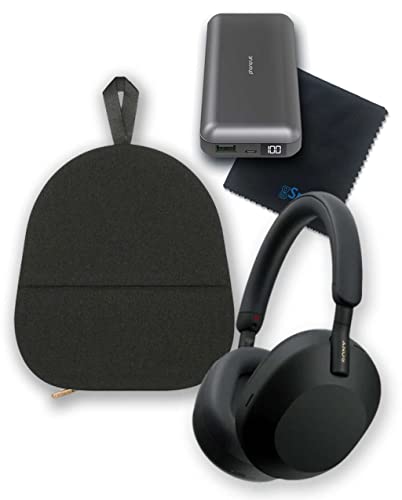 Sony WH-1000XM5 Wireless Noise Cancelling Over-Ear Headphone Bundle wi