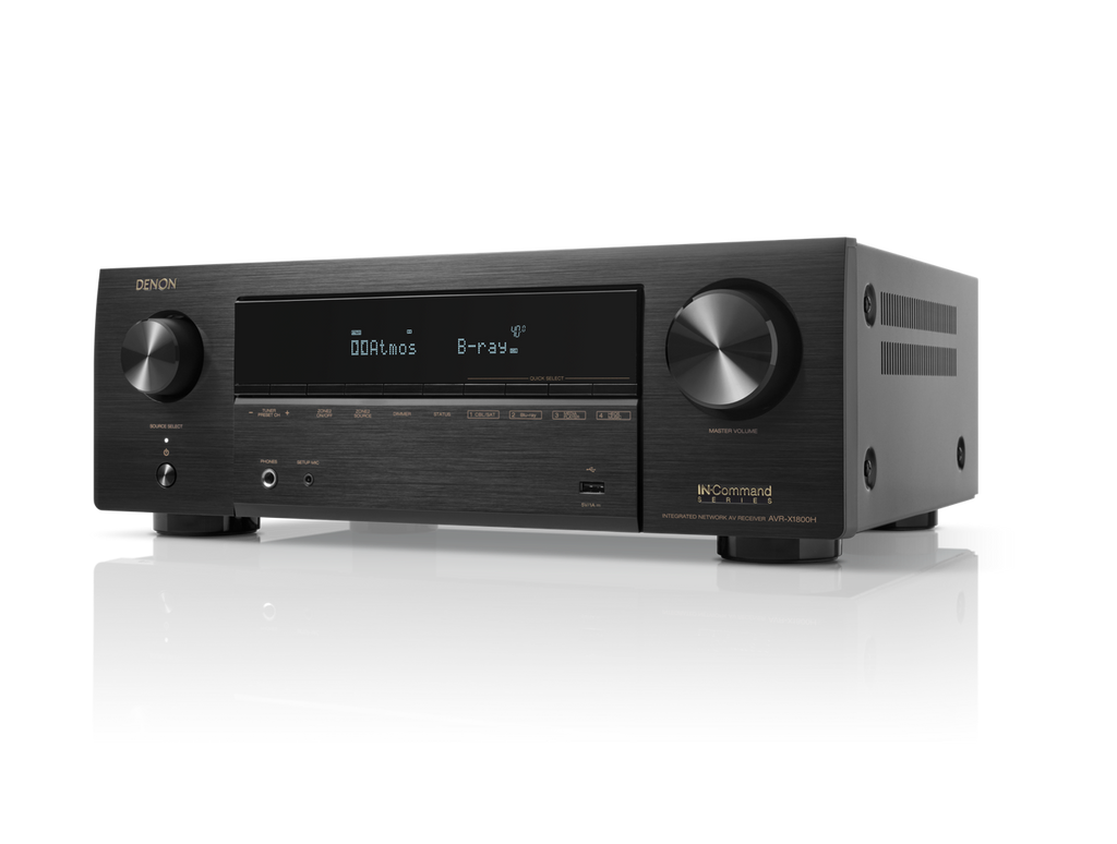 Denon AVR-X1800H 7.2 Channel 8K AV Receiver with HEOS