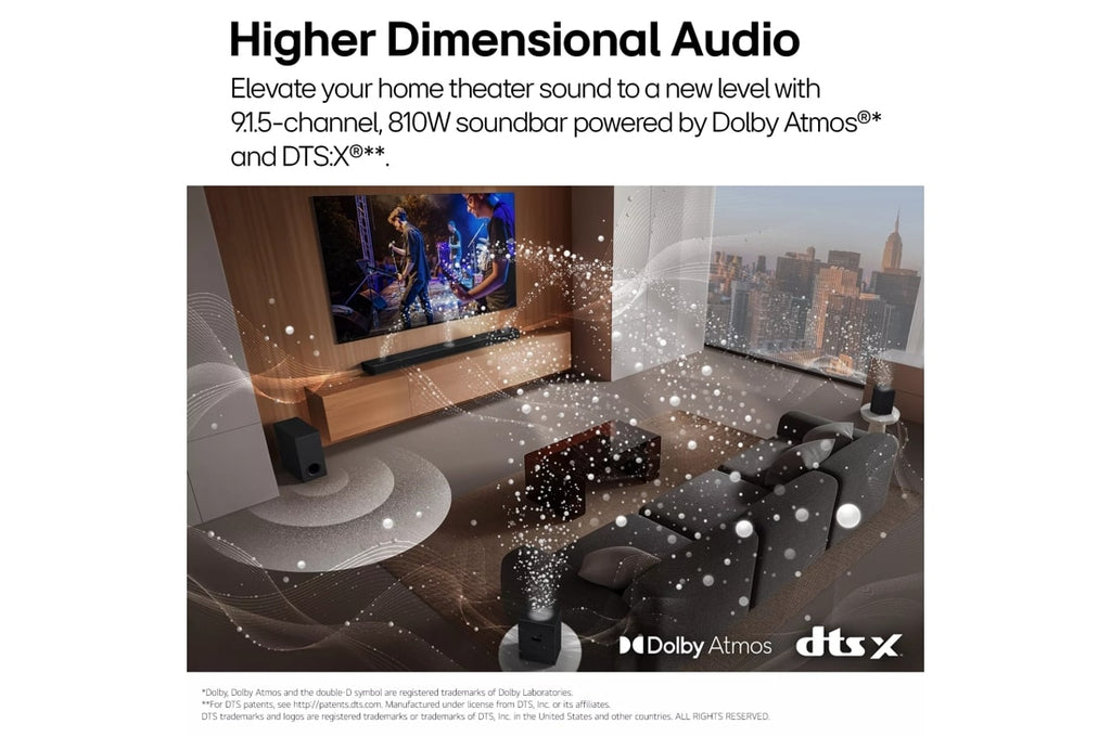 LG S95TR Soundbar for TV with Wireless Dolby Atmos and Rear Speakers 9