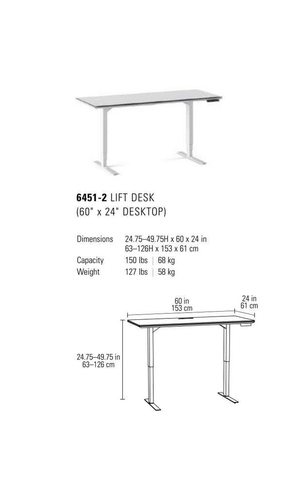 BDI Centro Small Lift Desk 6451 | SKY By Gramophone