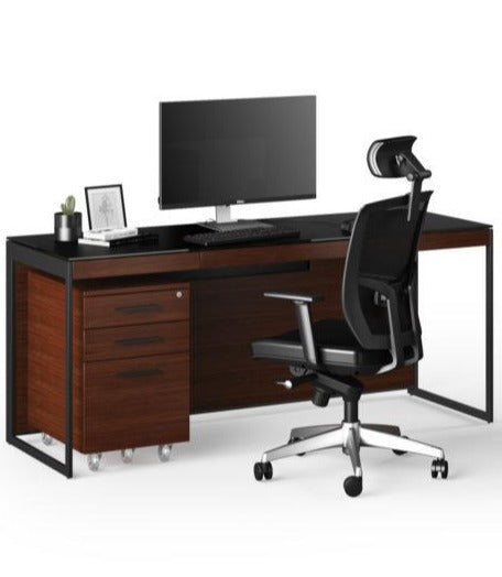 BDI Sequel 6101 Office Desk Bundle w/ Sequel 6107 Storage & File Cabin